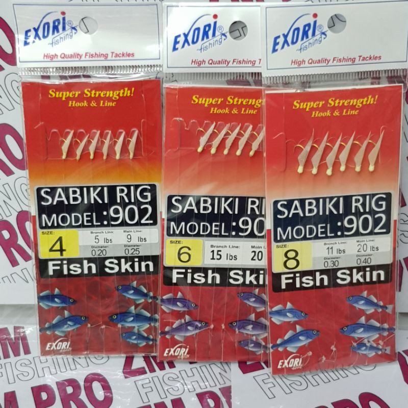 [4 pack/set] Exori 902 Sabiki Rig Fish Skin apollo /APPOLO kertas ...
