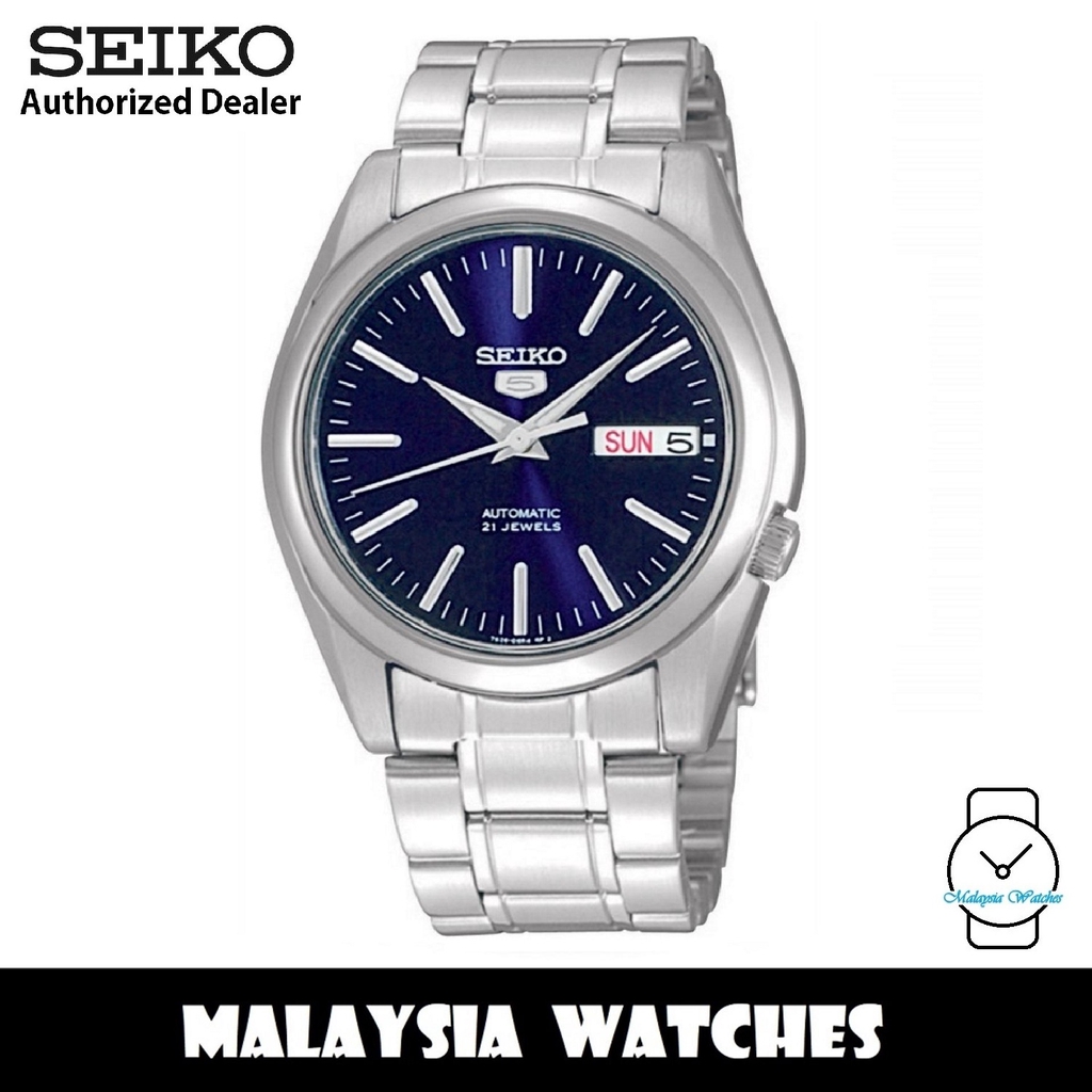 Seiko 5 SNKL43K1 Automatic See-thru Case Back Blue Dial Stainless Steel ...