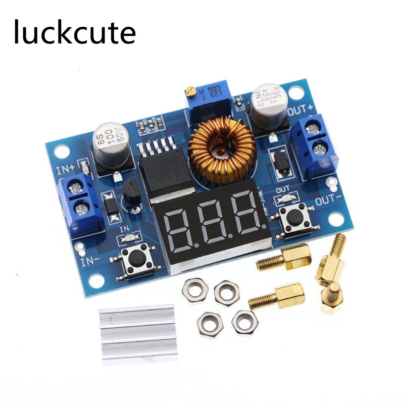 XL4015 5A High power 75W DC-DC adjustable step-down module+LED Voltmeter Power supply module 4.0 ...