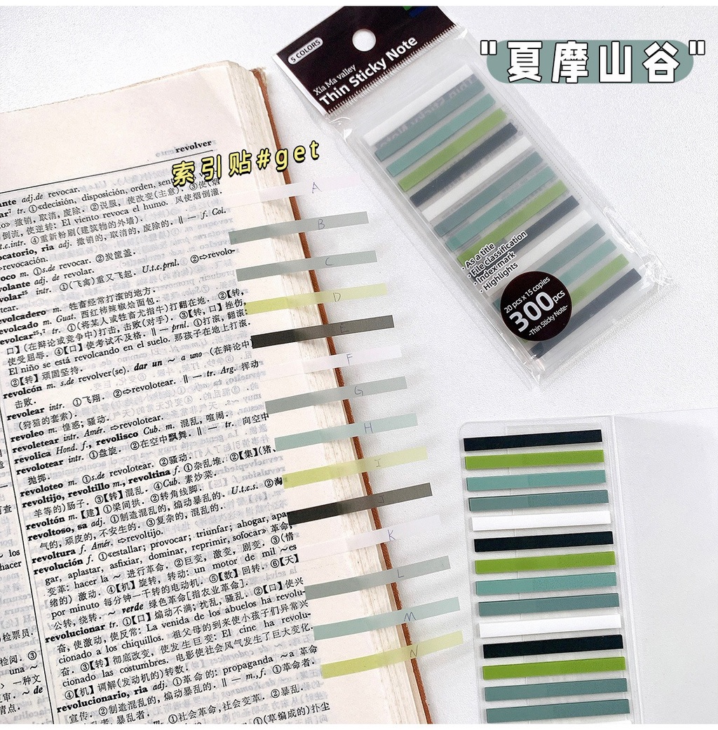 Super-Fine Index Stickers, Small Narrow Sticky Notes, Translucent ...