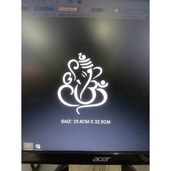 Sticker ganesha (computer cutting) | Shopee Singapore