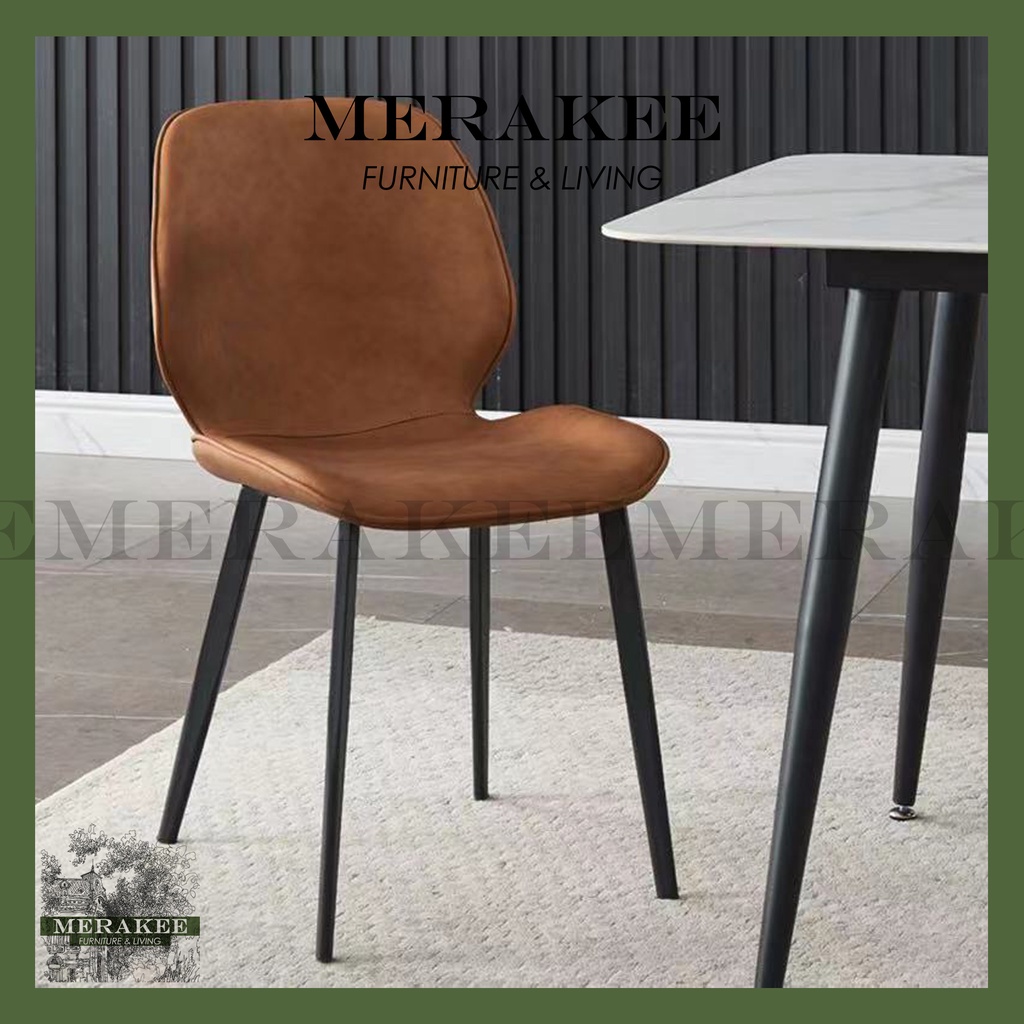 MERAKEE Dining Chair PU Leather Dining Room Furniture JCY003 | Shopee ...
