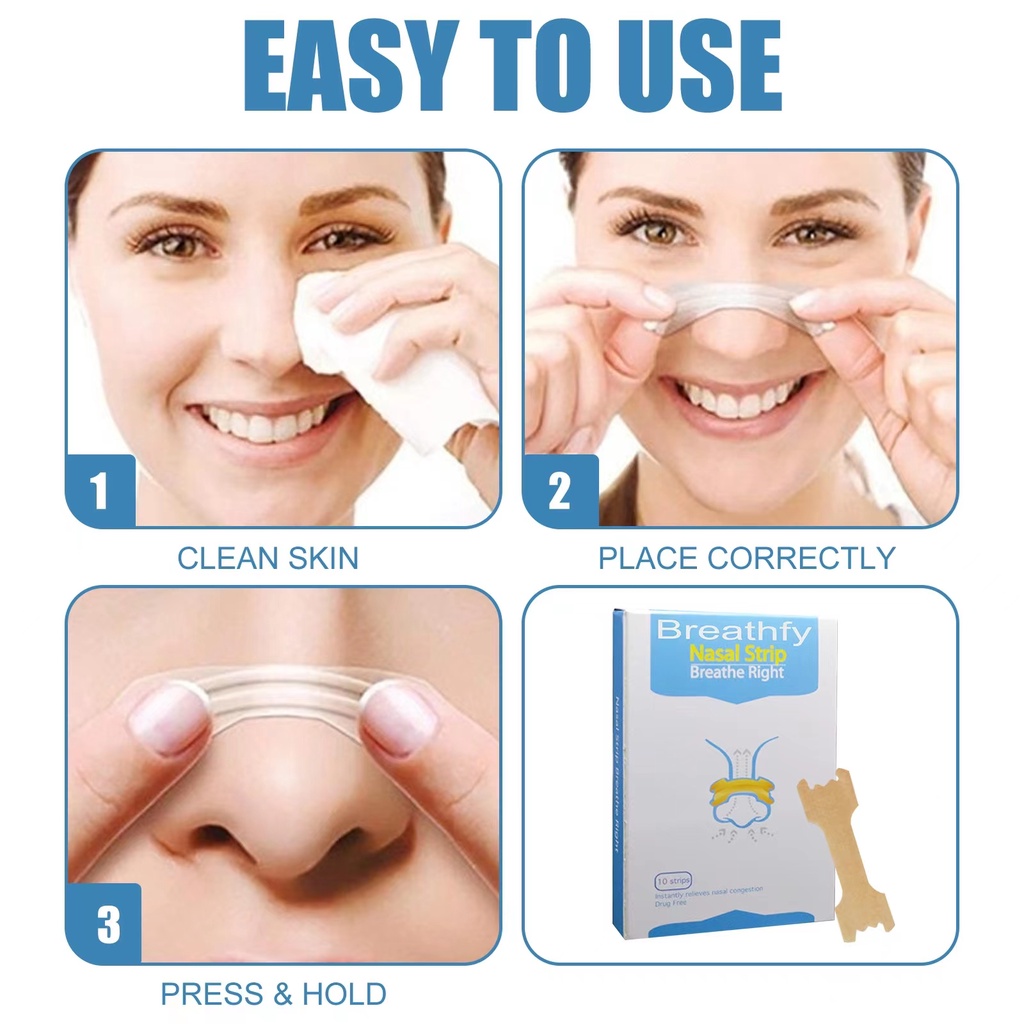 ⚡SG HOT SALE⚡10pcs Breathe Easy Patch Blocked Nose Release Breathning ...