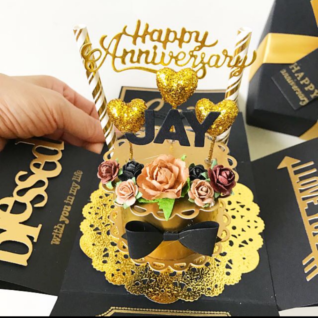 Happy Anniversary Explosion box card | Shopee Singapore