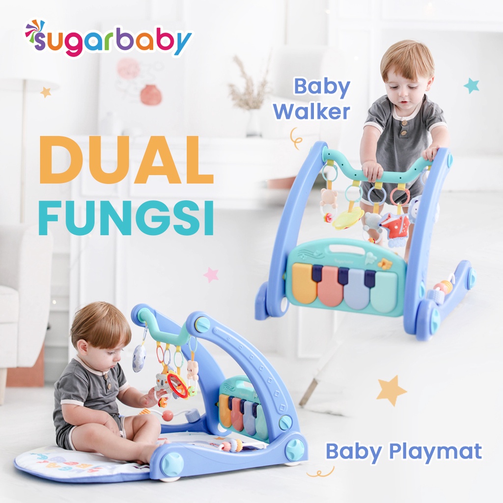 Sugar baby 2in1 Baby Walker & Playmat/Push Walker/Children's Walking ...