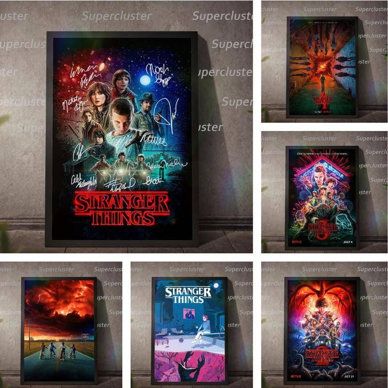 Stranger Things Canvas movie TV show Painting Poster Wall Print ...