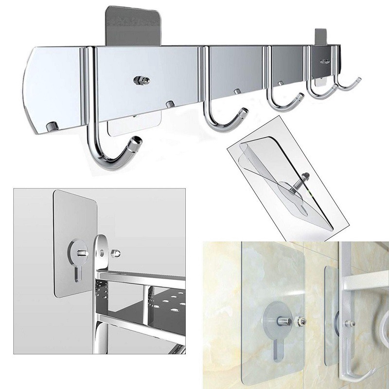 2pcs PVC Strong Adhesive Wall Screw Hooks,Magic Strong Sticky No ...