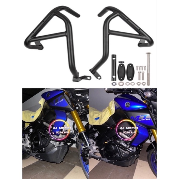 YAMAHA MT15 V1 V2 BODY CRASH BAR ENGINE GUARD SIDE CRASHBAR BODYGUARD ...