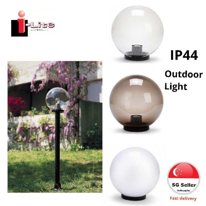 OUTDOOR GLOBE GATE LIGHTING IP44 8"/ 10"/ 12" / 16" | Shopee Singapore