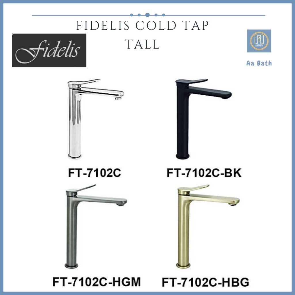 [PUB APPROVED] Fidelis Colour Faucet New Series TALL Gun Metal Basin ...