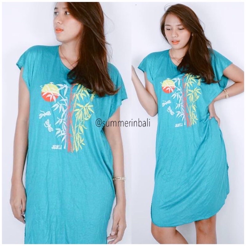 Jersey T-Shirt Negligee Smooth Stretchy LD 140CM Bamboo MOTIF BALI ...