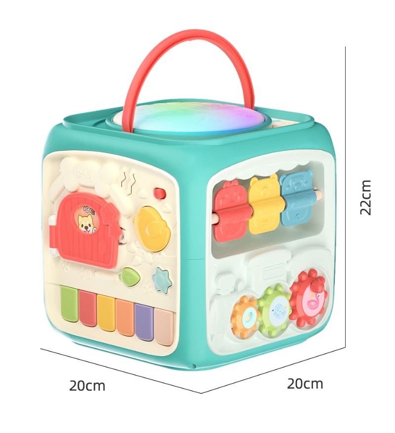 Baby Multi-Function Musical Toy Six-Sided Hand Drum Knocking Piano ...