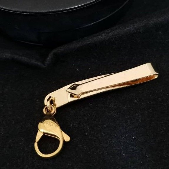 Stainless Steel Gold Plated Pocket Clip With Trigger Hook For Amulet ...