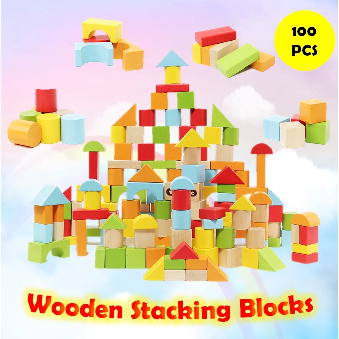 CLEARANCE 🎠 Wooden Stacking Blocks 💕 Kids Children Toys 💕 Birthday ...