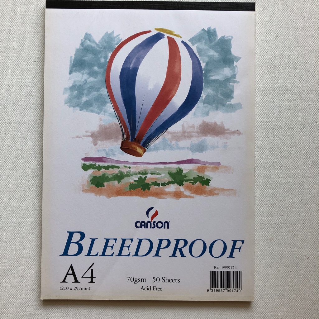 Canson A4 size Bleedproof paper pad 70gsm 50sheets Acid Free | Shopee ...