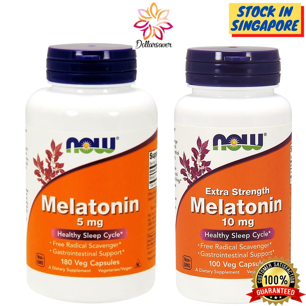 Melatonin Sleep Supplement Now Foods 3mg / 5mg / 10mg, 60 / 100 / 180 ...