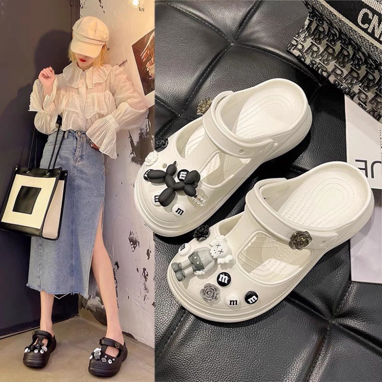 Women's slippers with padded sole and stickers for going to school and ...