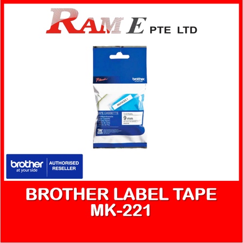 [ORIGINAL] Brother Label Tape 9mm 12mm M-K221 MK221 221 / M-K231 MK231 ...