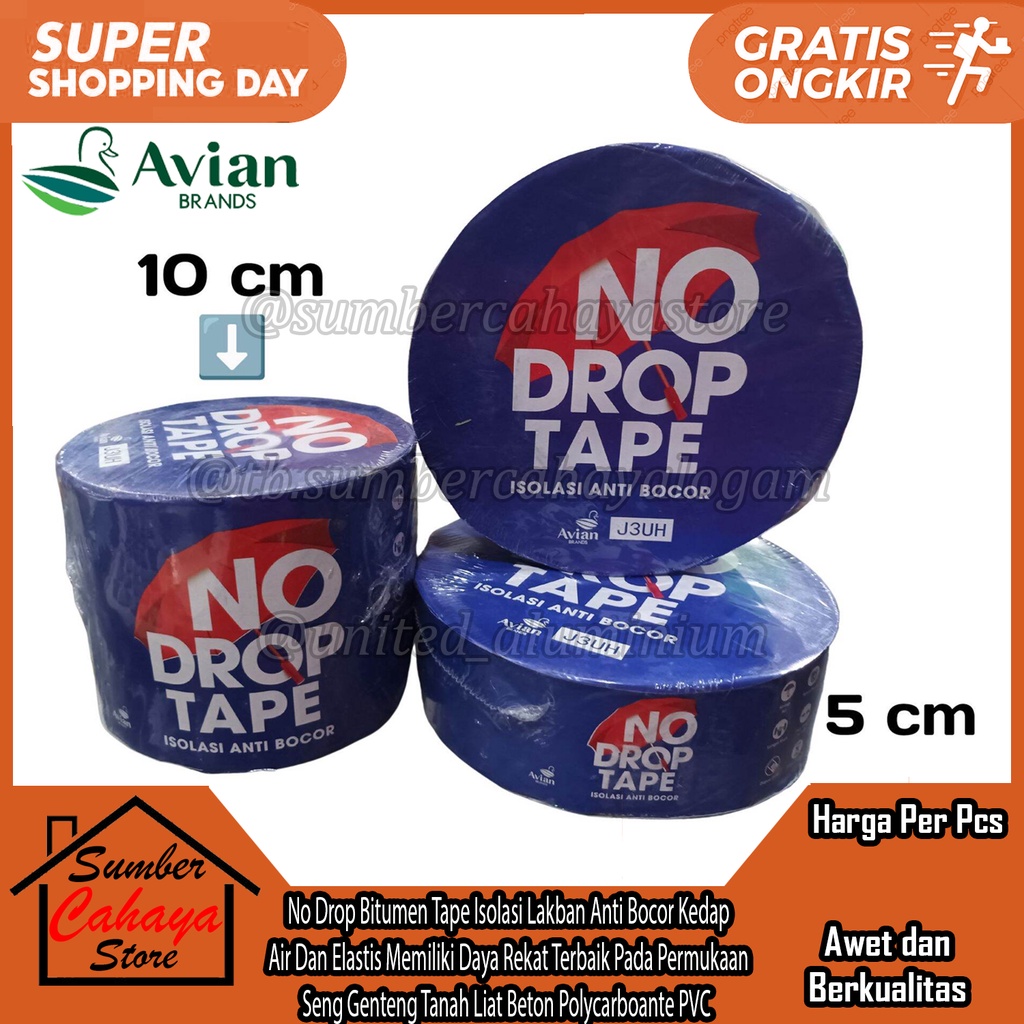 AVIAN No Drop Bitumen Tape Insulation Tape Solatip Anti Leak Size 10Cm ...