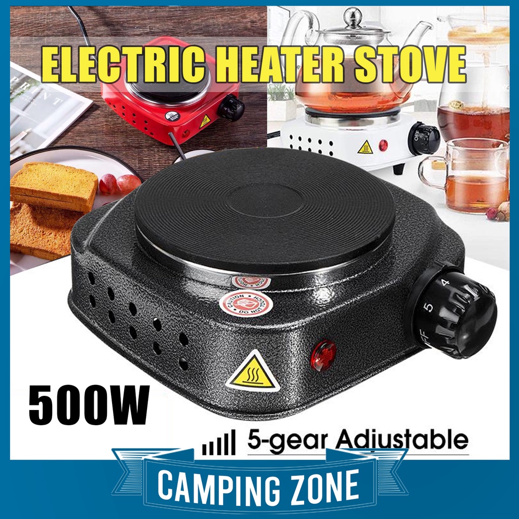CAMPING ZONE 170701 Travel Cook 500W 5-Gear Electric Heater Stove ...