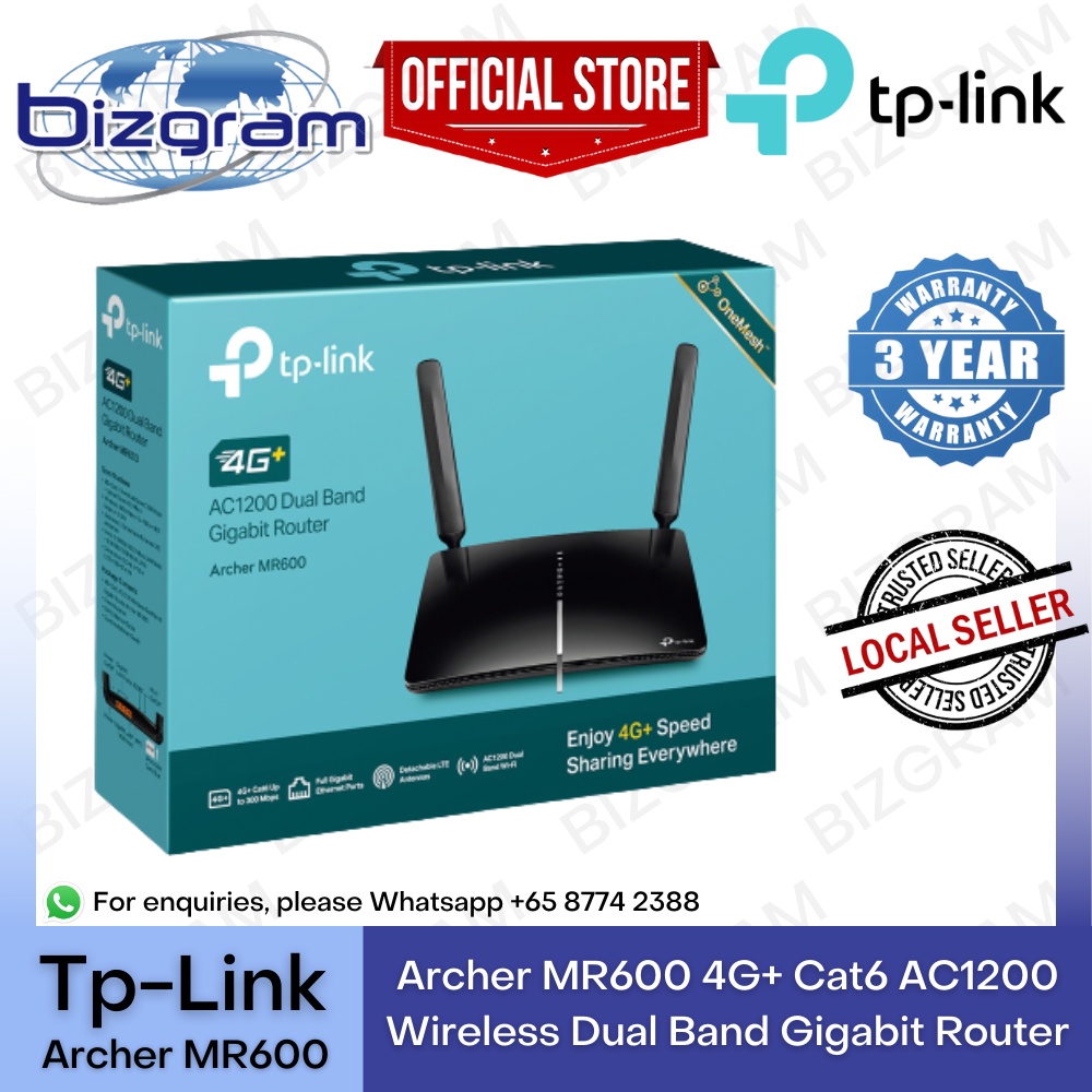 Tp-Link Archer MR600 4G+ Cat6 AC1200 Wireless Dual Band Gigabit Router ...