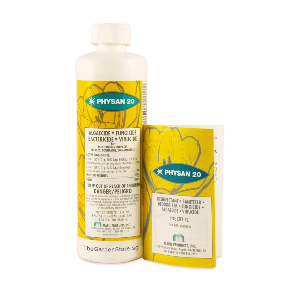 Physan 20 Fungicide 473ml Concentrate/Disinfectant/Sanitizer/Deodorizer ...