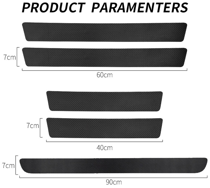 Toyota Harrier Carbon Fiber Car Door Sticker Protector Auto Threshold ...