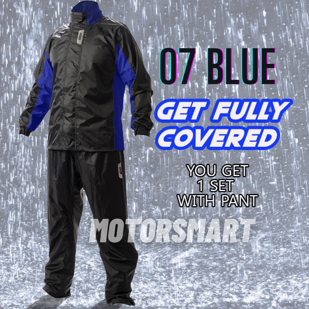 GIVI RRS07 BLUE RIDER TECH Rain Suit Baju Hujan GIVI BAJU HUJAN ...