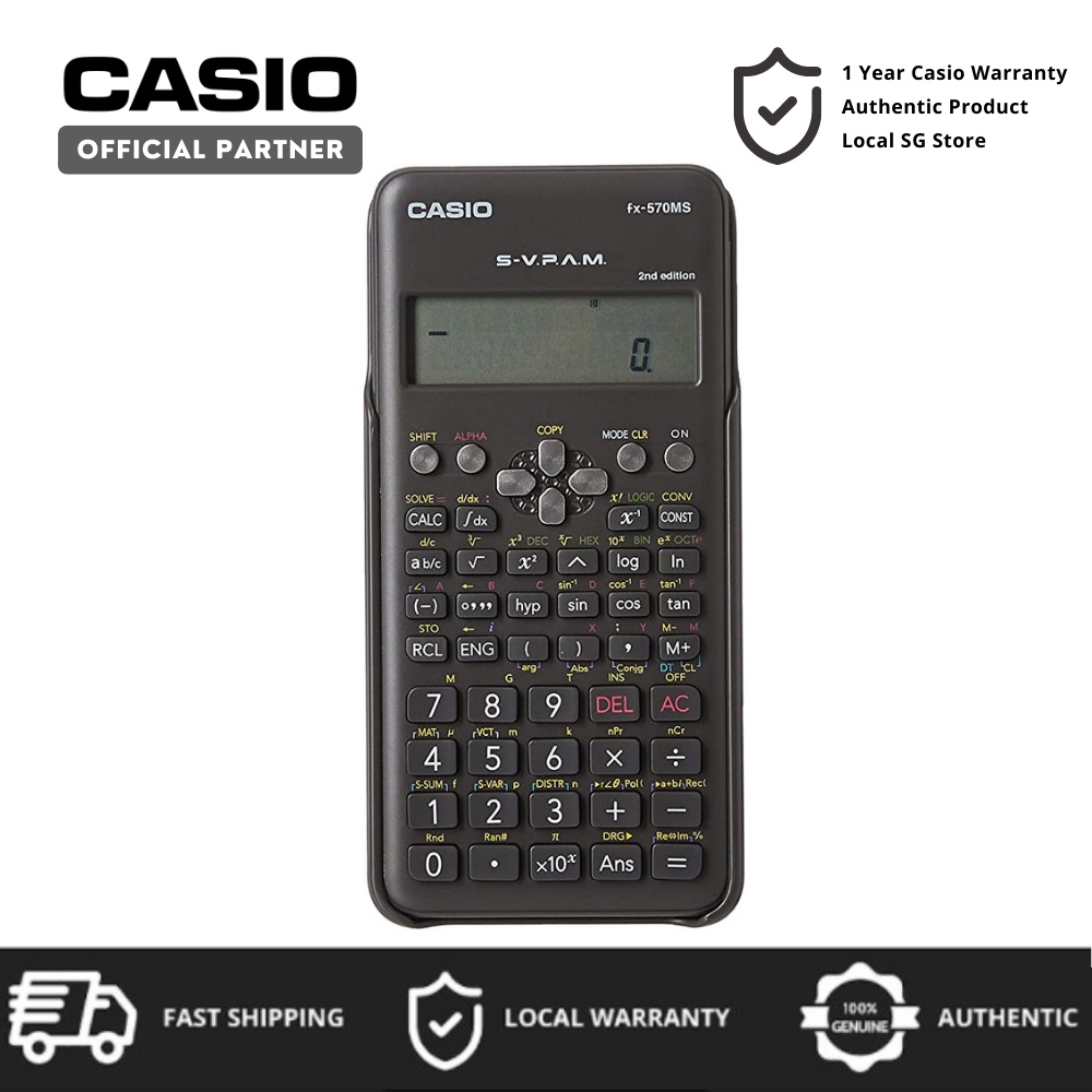 Casio FX-570MS 2nd Generation Scientific Calculator For School and ...
