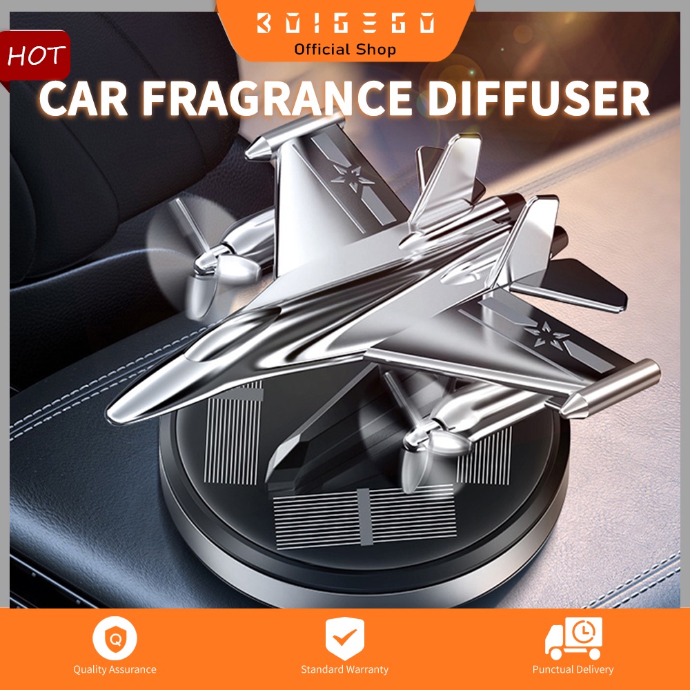 BOIGEGO Car Essential Oil Diffuser Solar Airplane Car Diffuser Air ...
