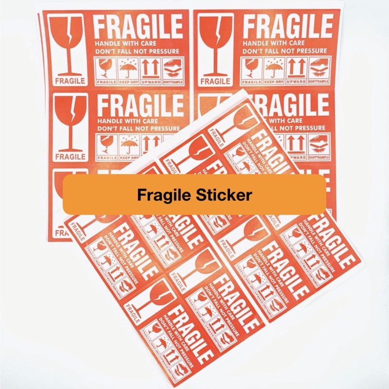 Fragile Sticker /Mudah Pecah Sticker Fragile Label Warning Life Fish ...