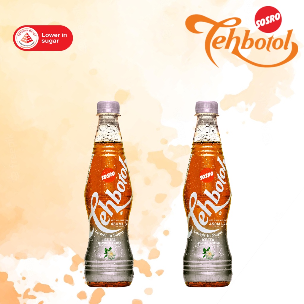 Sosro Tehbotol Lower in Sugar (24 x 450ml) - Carton | Shopee Singapore