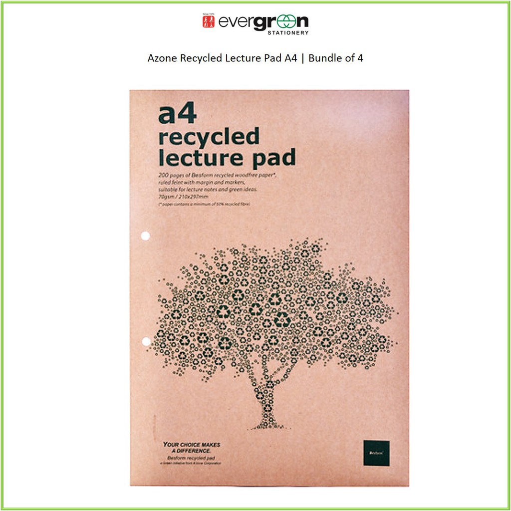 Azone Recycled Lecture Pad A4 | Shopee Singapore