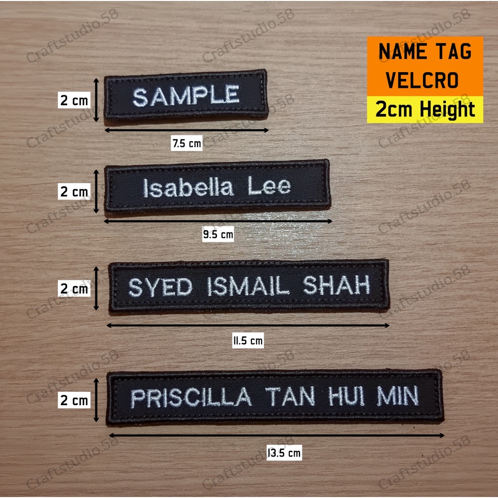 🔥 2cm Height Velcro Name / Callsign Tag [Express Service] [SG Seller ...