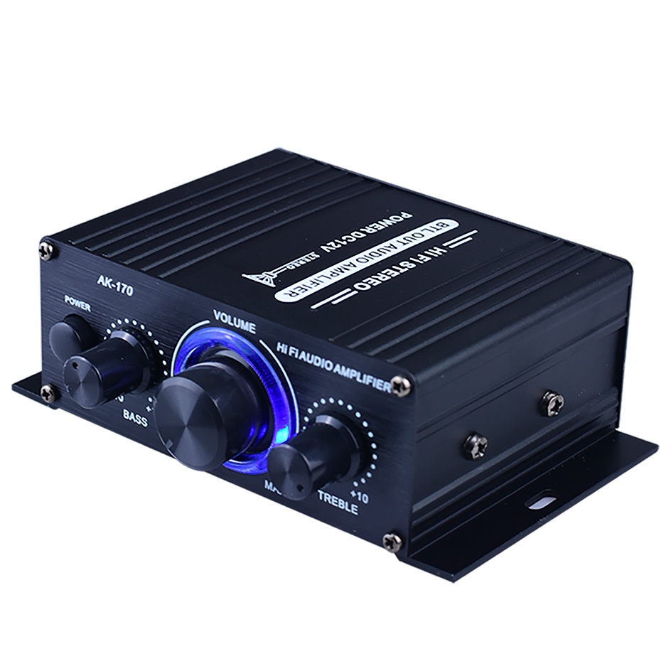 HiFi Audio Amplifier 200W+200W 2-CH Power Amp with RCA Input Power ...