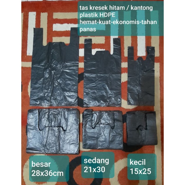ECR plastik kresek hitam/kantong plastik . ukuran kecil, sedang dan ...