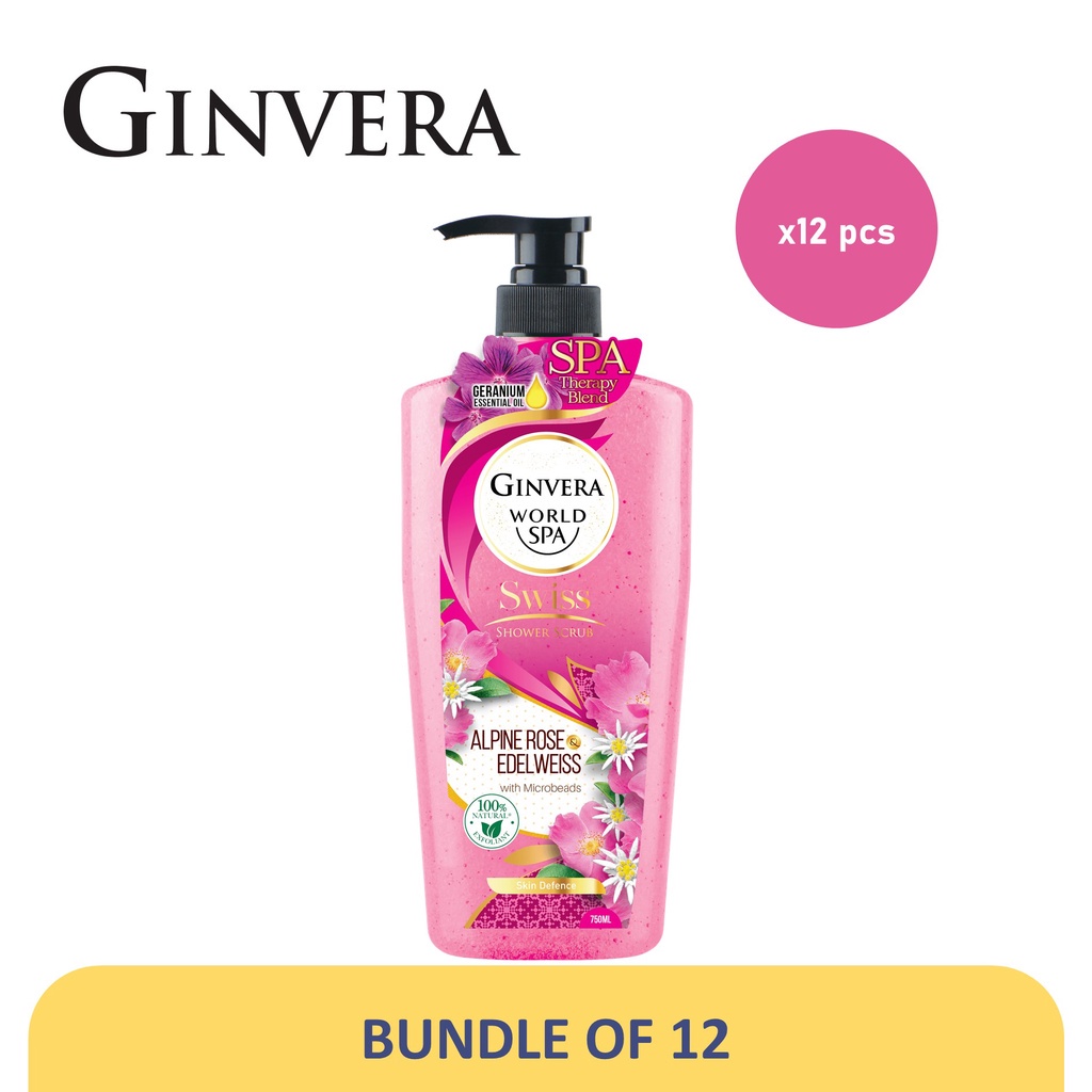 [Bundle of 12] GINVERA World Spa Shower Scrub 750ml | Shopee Singapore