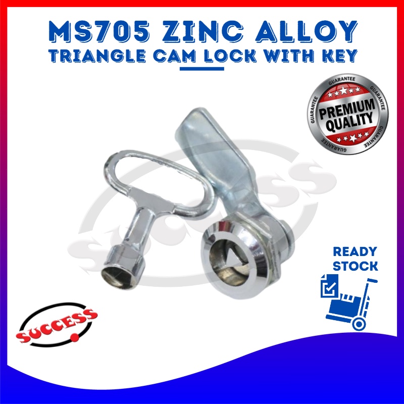 SUCCESS MS705 Zinc Alloy Triangular Cam Lock c/w Key Door Lock ...