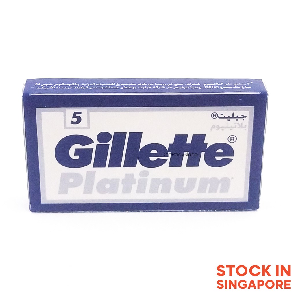 Gillette Platinum Double Edge Razor 5 Blades, DE Double Edge Safety ...
