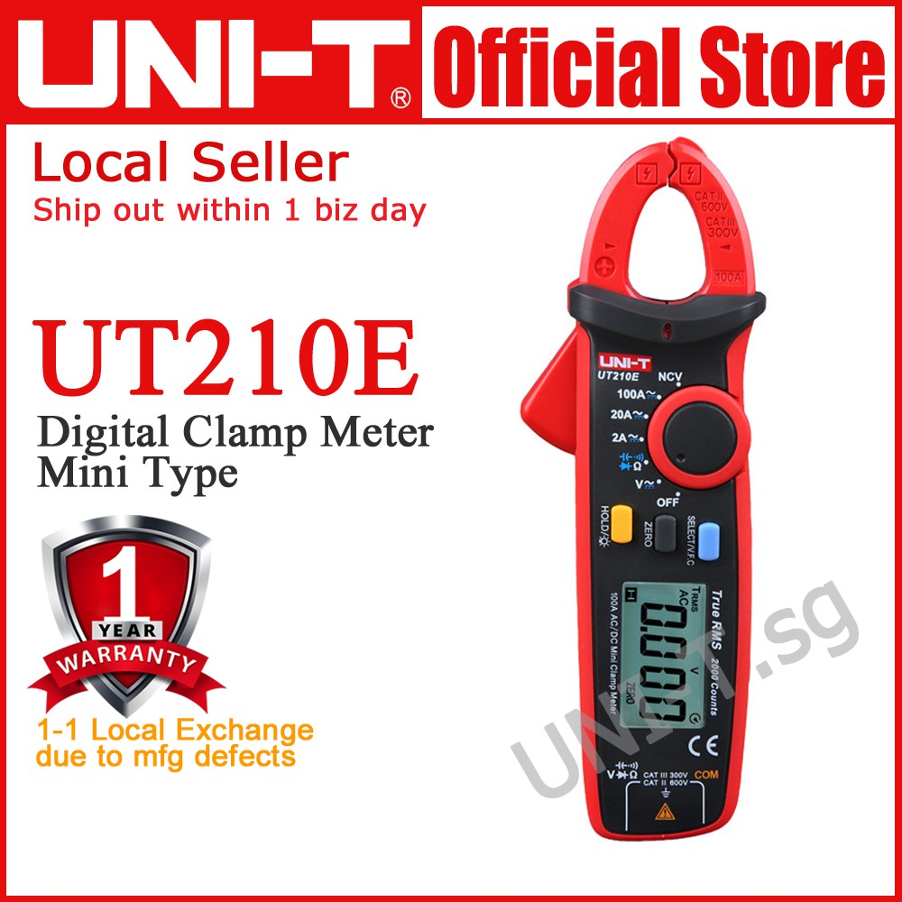 Uni-T UT210E Mini Digital Clamp Meter | Shopee Singapore