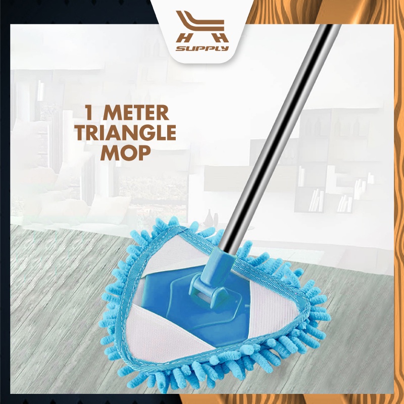 LH 1 Meter Segi Tiga Mop Lantai 180 Degree Rotatable Adjustable ...