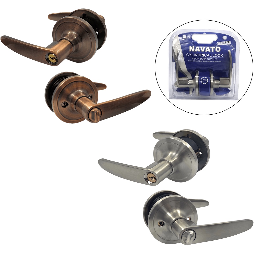 [SG STOCK] DOOR LOCK TUBULAR LEVER HEAVY DUTY NAVATO #15 Safety ...