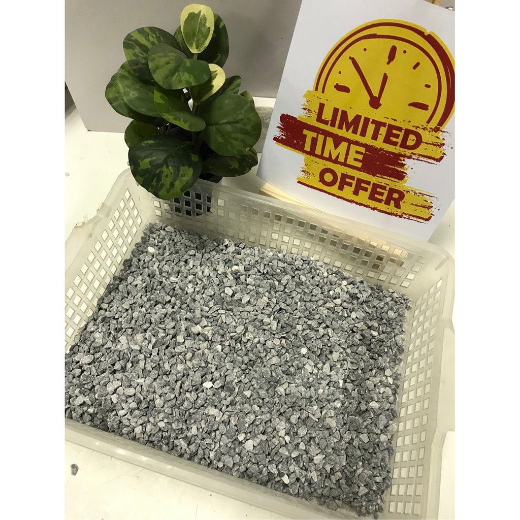 Pebbles Stone Grey Pebbles 5mm of 3kgs | Shopee Singapore