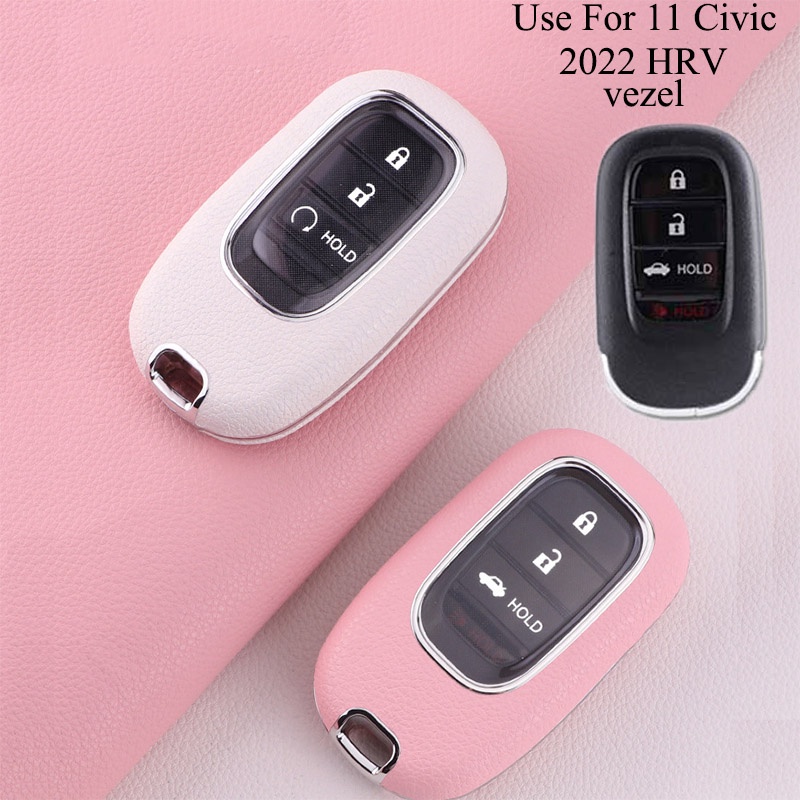 Leather Car Key Cover Case Shell For Honda Civic Fe 2021-2022 Civic Fc ...