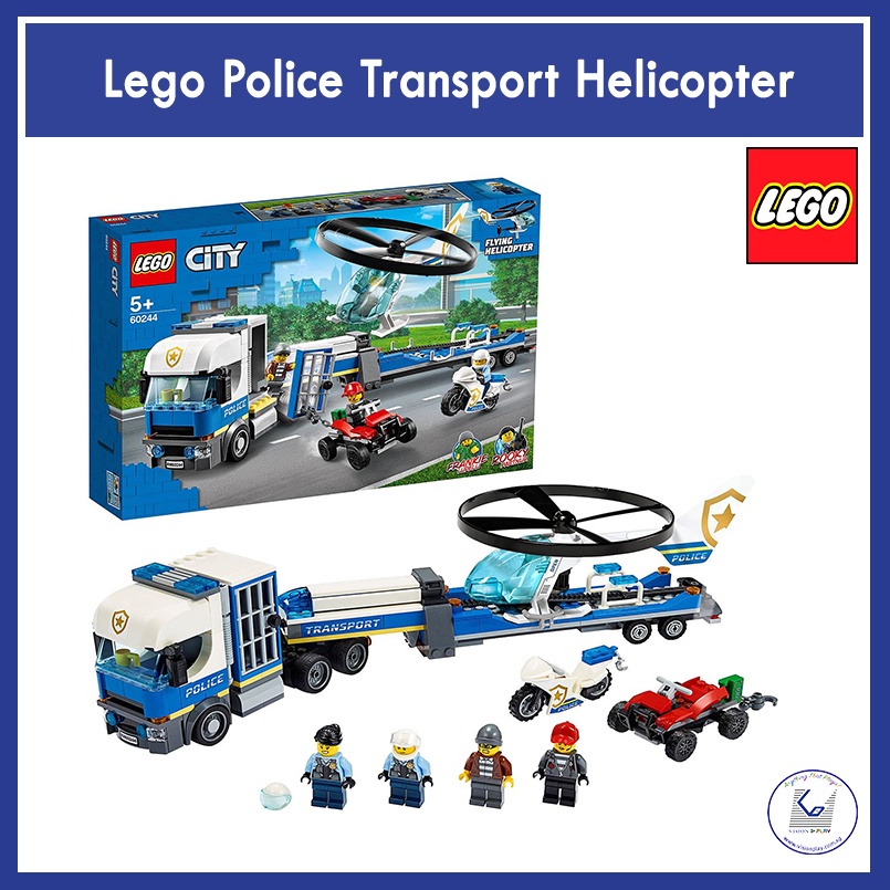 Lego City Police Transport Helicopter with Mini Figures Educational ...