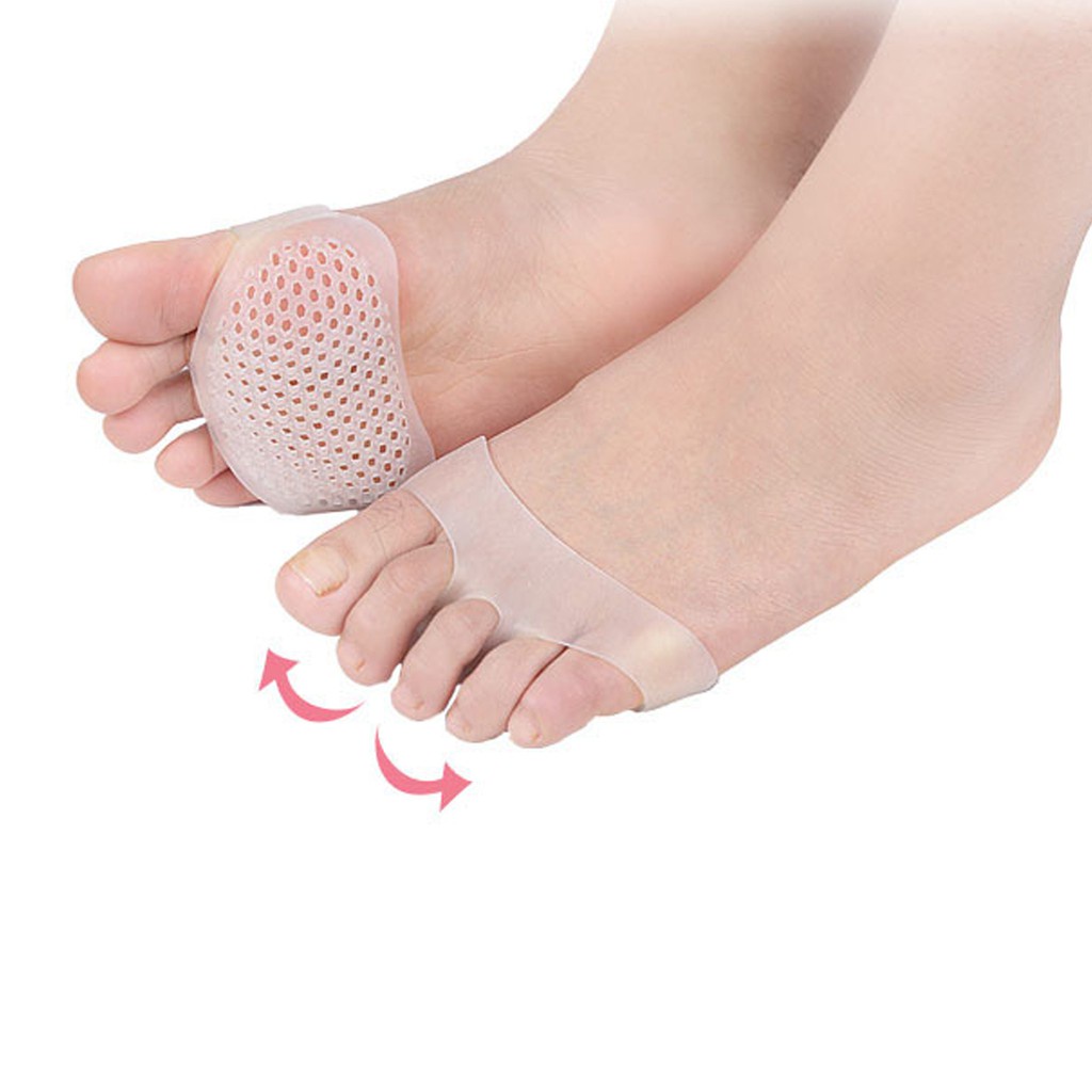 Set of 2 mesh-shaped silicone shoe insoles to prevent calluses and ...