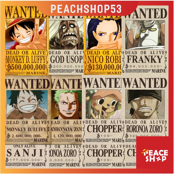 Poster Postcard 300gsm One Piece Anime Manga Pirate King Luffy Zoro ...