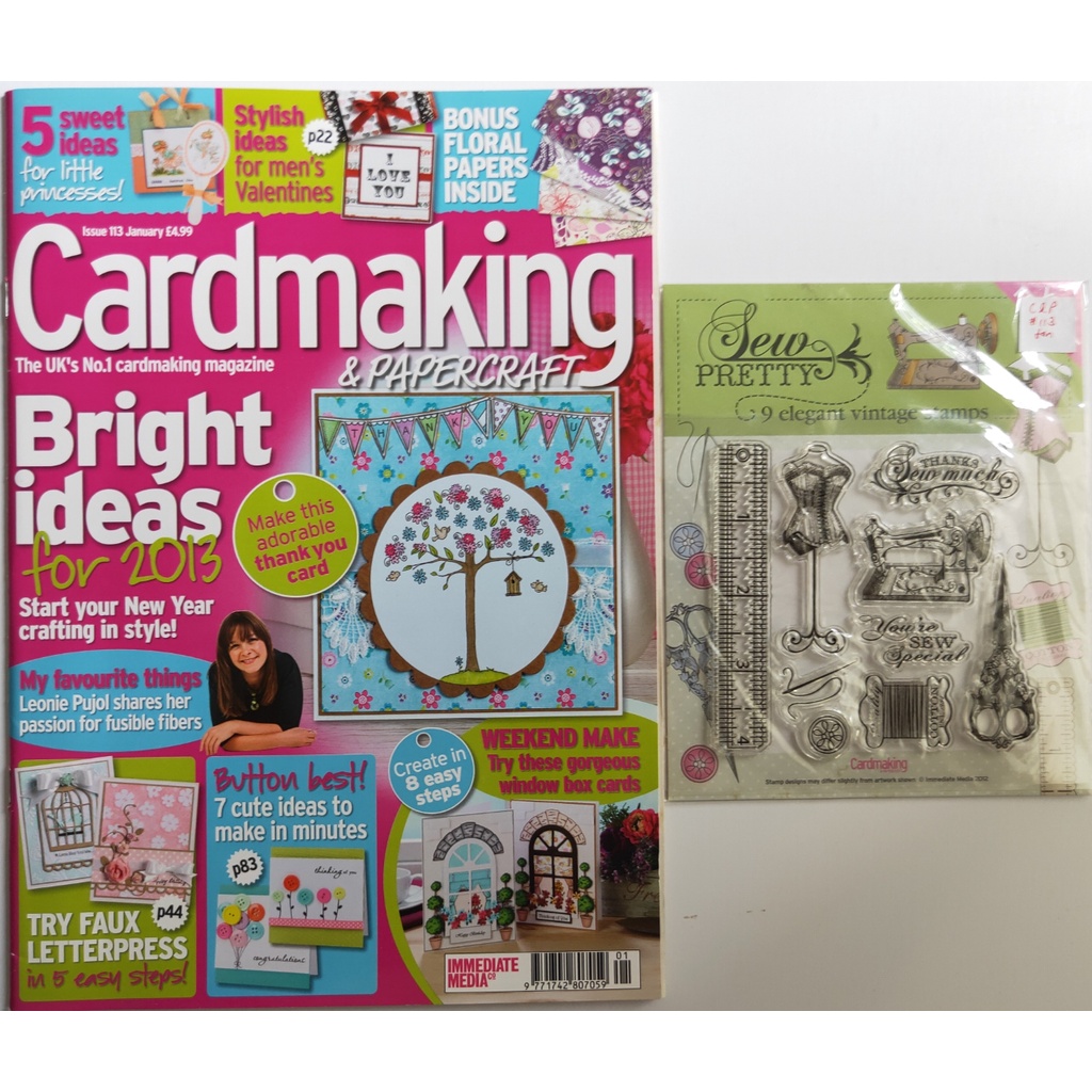 [USED] [CP 113] [With Free Clear Stamps (New)] Cardmaking & Papercraft ...