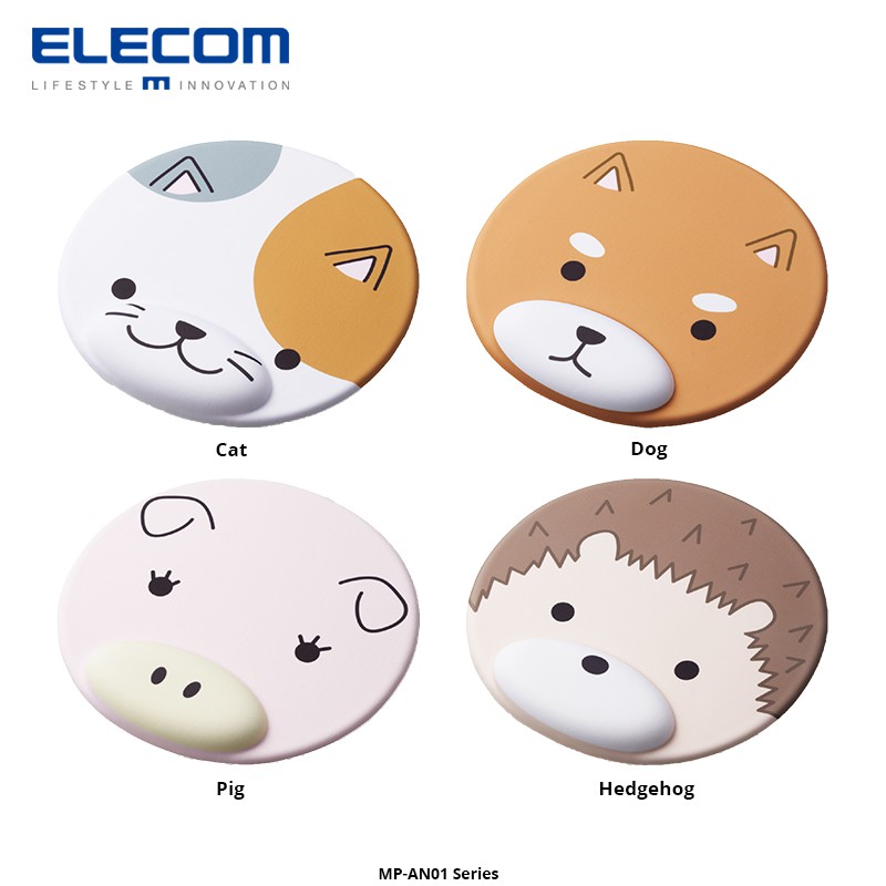 ELECOM Animal Mouse Pad MOCHIMAL / Mochi-Like / Ergonomic Design / Adorable / Elastomeric Resin ...