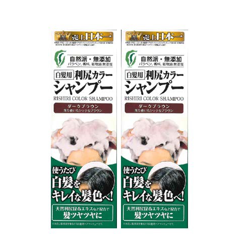 Rishiri Colour Shampoo Dark Brown 1 Bottle Shampoo Hair dye No ...